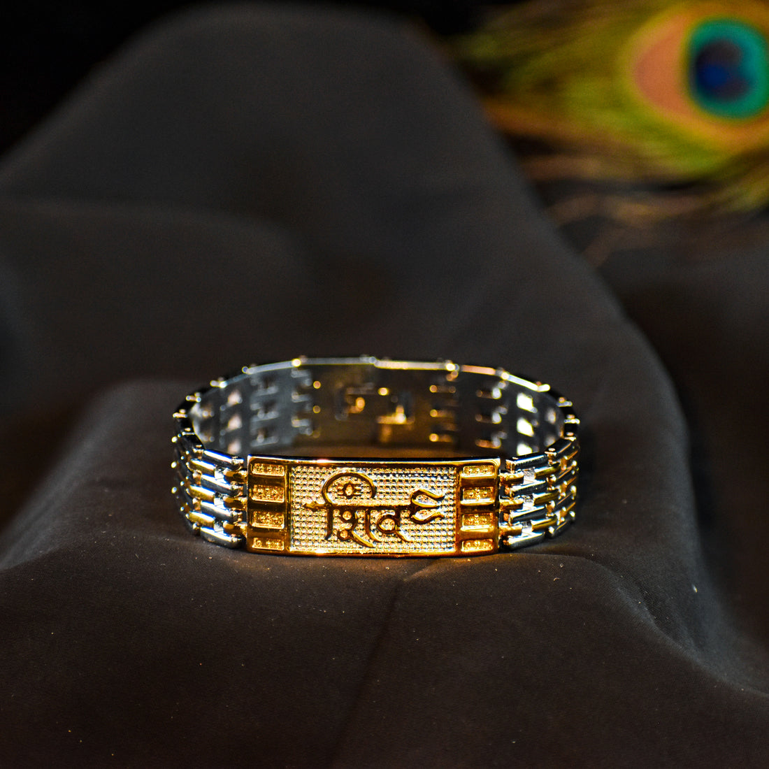 🔱 Shiv Gold-Plated Kada – Feel the Power of Lord Shiva – SB Shoppings